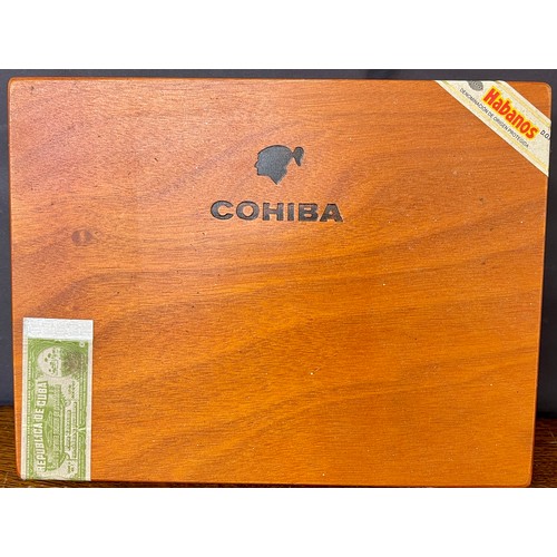 A SEALED BOX OF 25 COHIBA HABANOS CIGARS, WITH SEAL MARKED ''ORIGIN ...