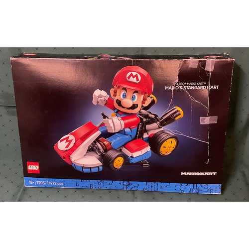 BOXED LEGO MARIO AND STANDARD KART 72037 - COMPLETE BUT SLIGHT DAMAGED BOX