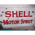 A reproduction 'Shell Motor Spirit' sign 107 x 62cm