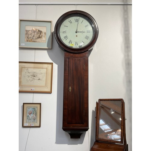 A 19th Century mahogany Norfolk drop dial clock with single train ...