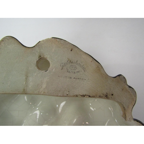 A Goldscheider Austrian ceramic wall mask of lady with black flowing ...