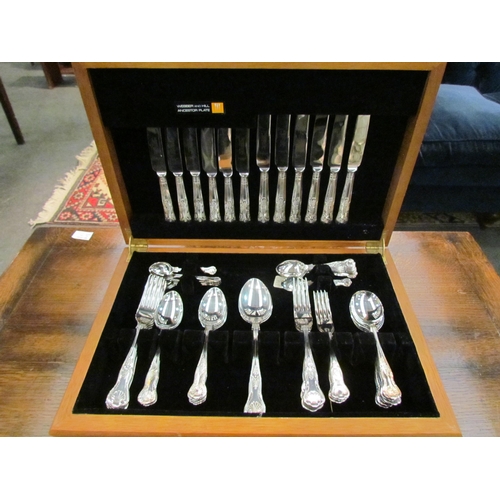 A Webber & Hill Ancestor plate part canteen of Kings pattern cutlery