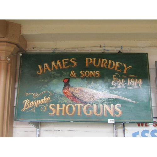 A painted sign for James Purdey & Sons