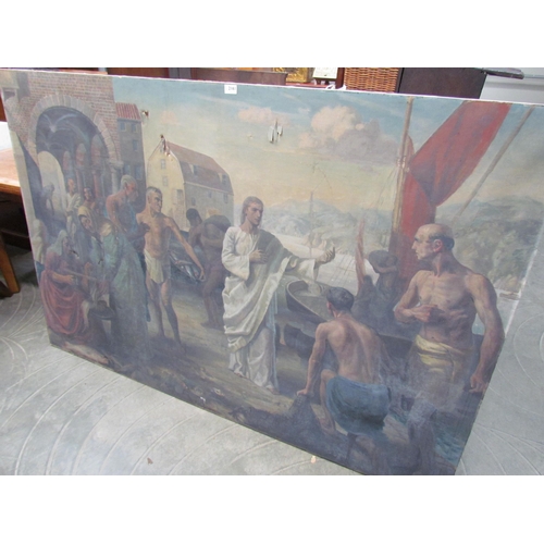 EFFIE SPRING-SMITH: A large mid 20th Century oil on canvas of Jesus 120 ...