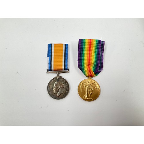 A WWI pair of medals to 502131 CPL. W.C. BAKER RE (C)