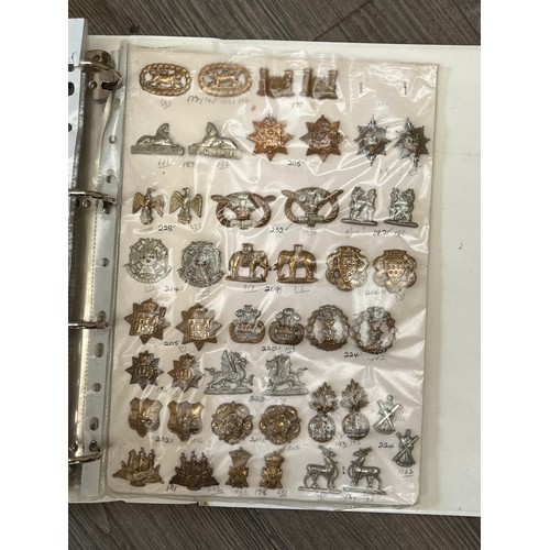 A folder of mainly military collar badges