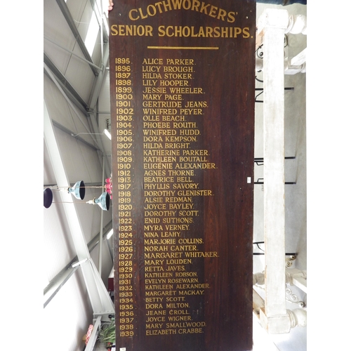 A large dining room table the top an oak Clothmakers Senior Scholarship ...