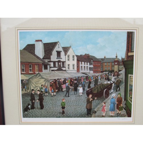 Tom Dodson - two framed limited edition art prints 'Fishergate, Preston ...
