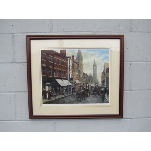 Tom Dodson - two framed limited edition art prints 'Fishergate, Preston ...