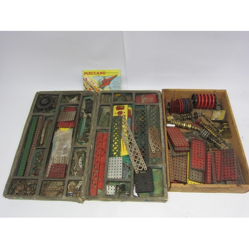 Three trays of assorted loose Meccano