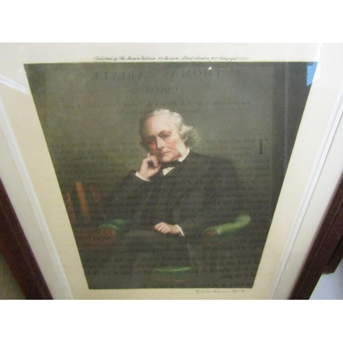 Nine framed 1920's Museum Gallery limited edition mezzotint portrait ...