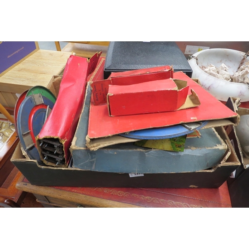 A box of tin plate wares