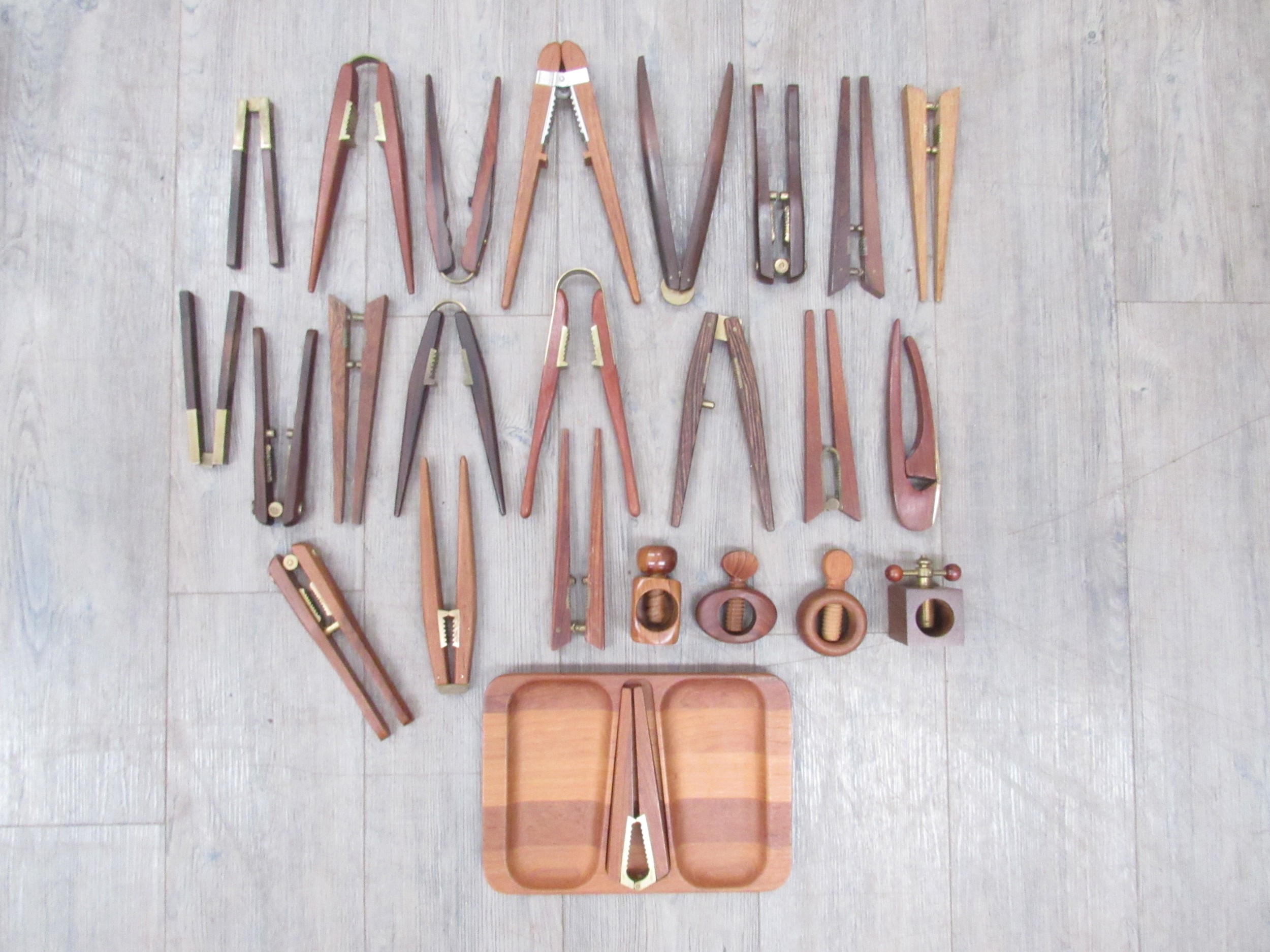 A collection of 24 Scandinavian mid century nutcrackers including ...