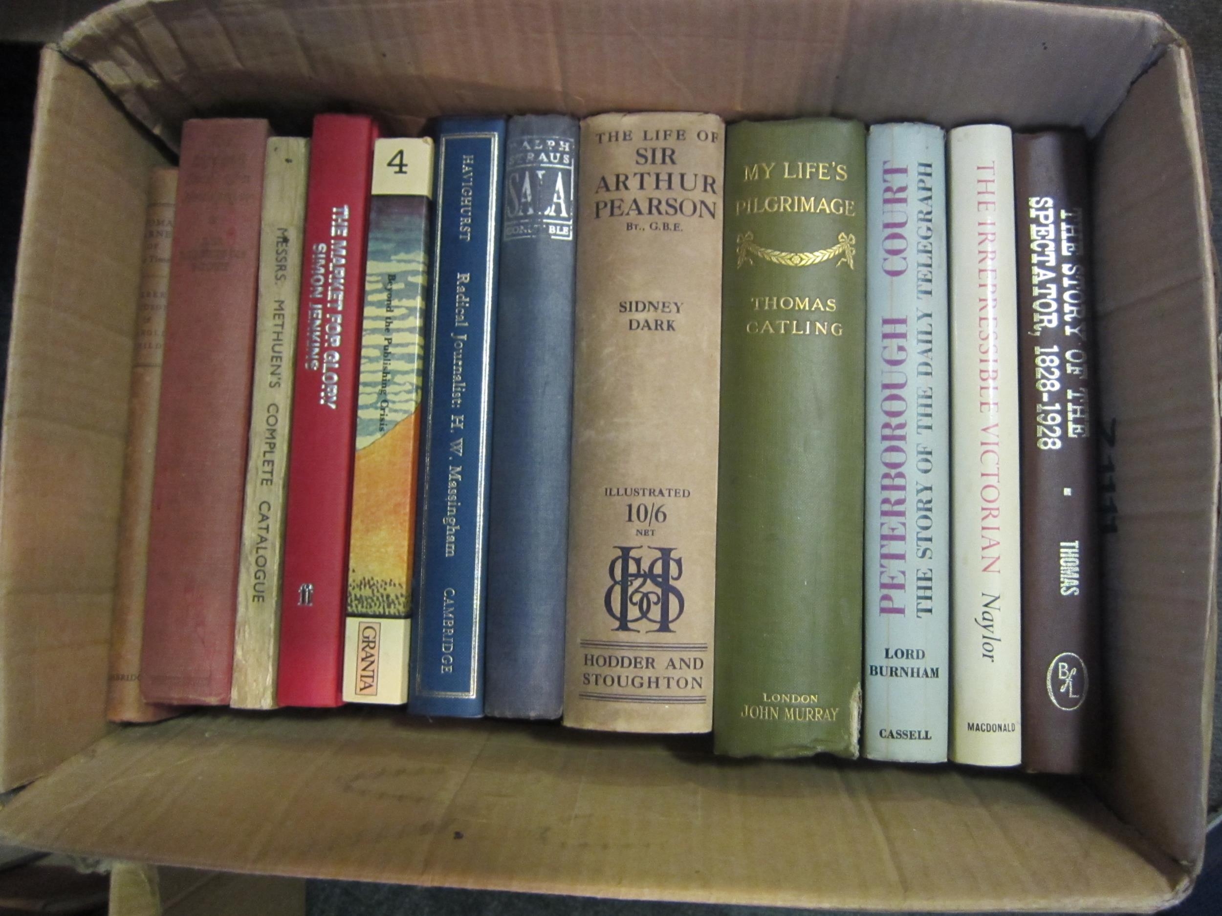 Four boxes of publishing history books, including John Murray ...