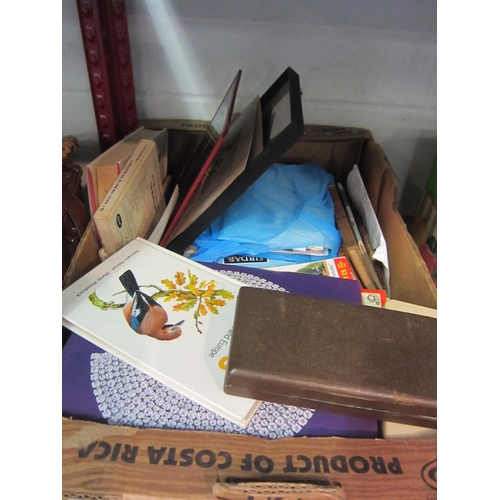 A box of assorted, mainly books and ephemera including photographs ...