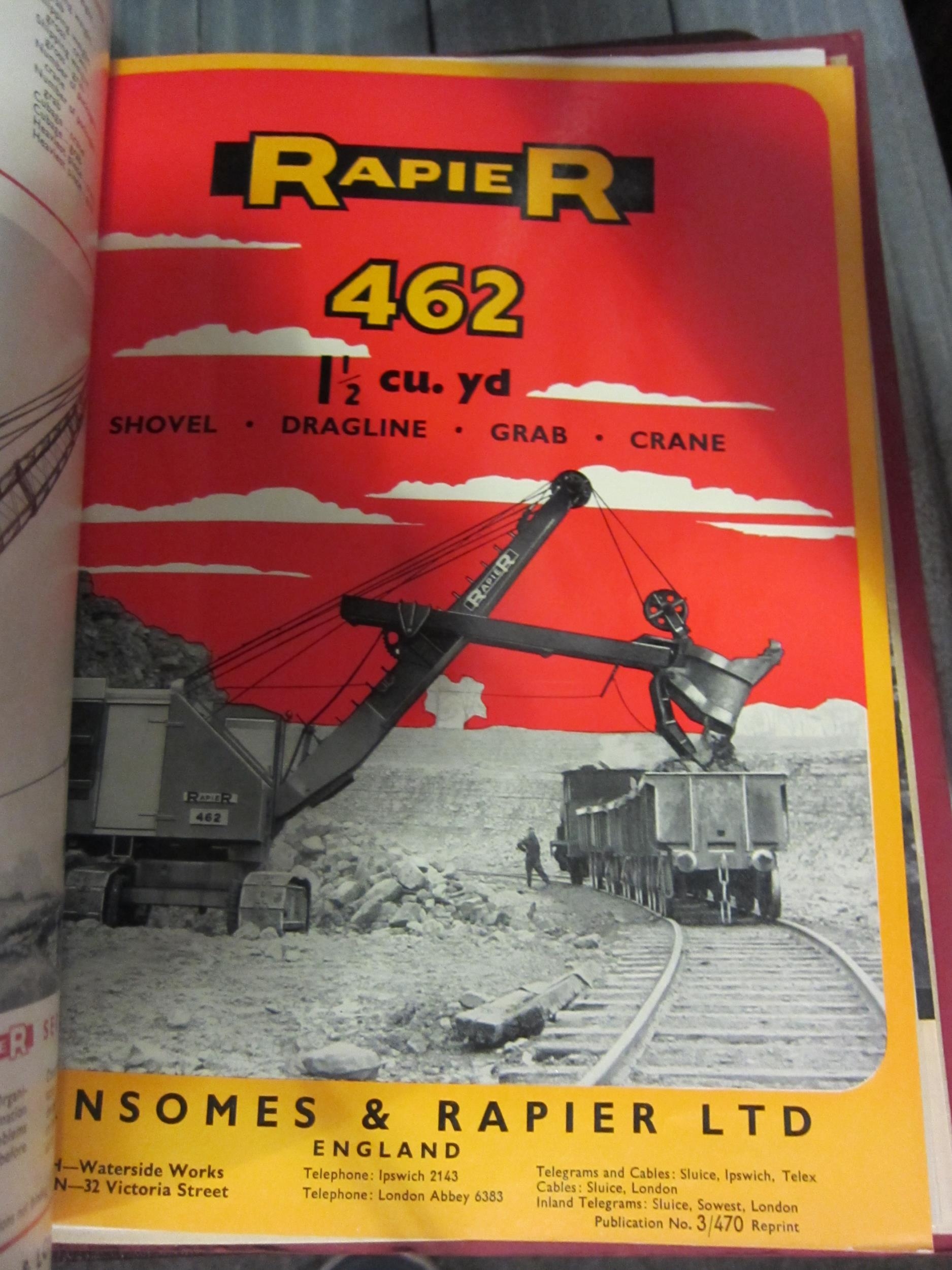 Ransomes & Rapier Ltd Ipswich & London, two excavators & cranes trade ...