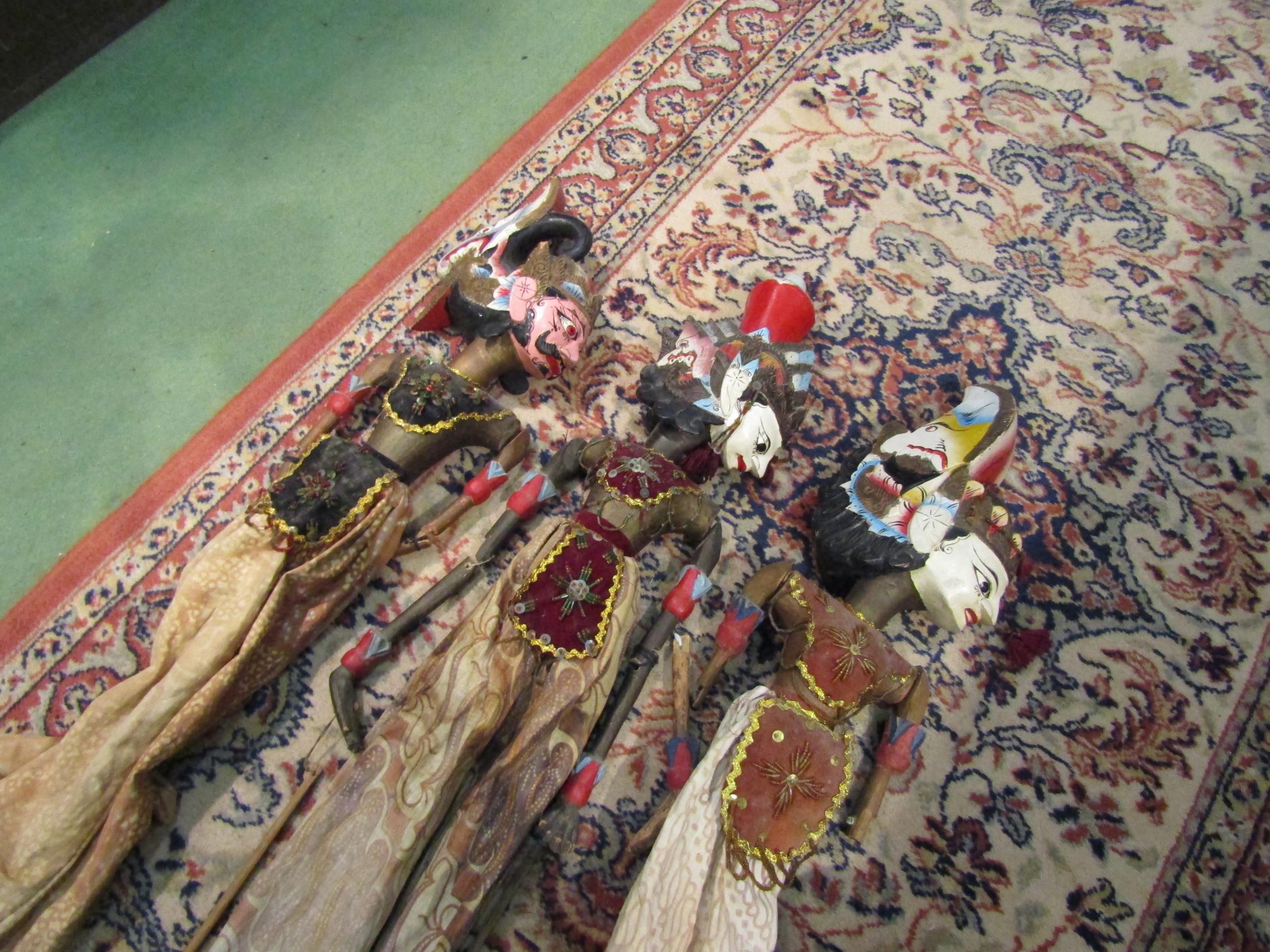 Three Japanese puppets