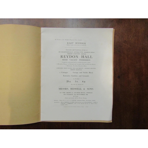 (Suffolk) Sale particulars for Reydon Hall, near Southwold, East ...