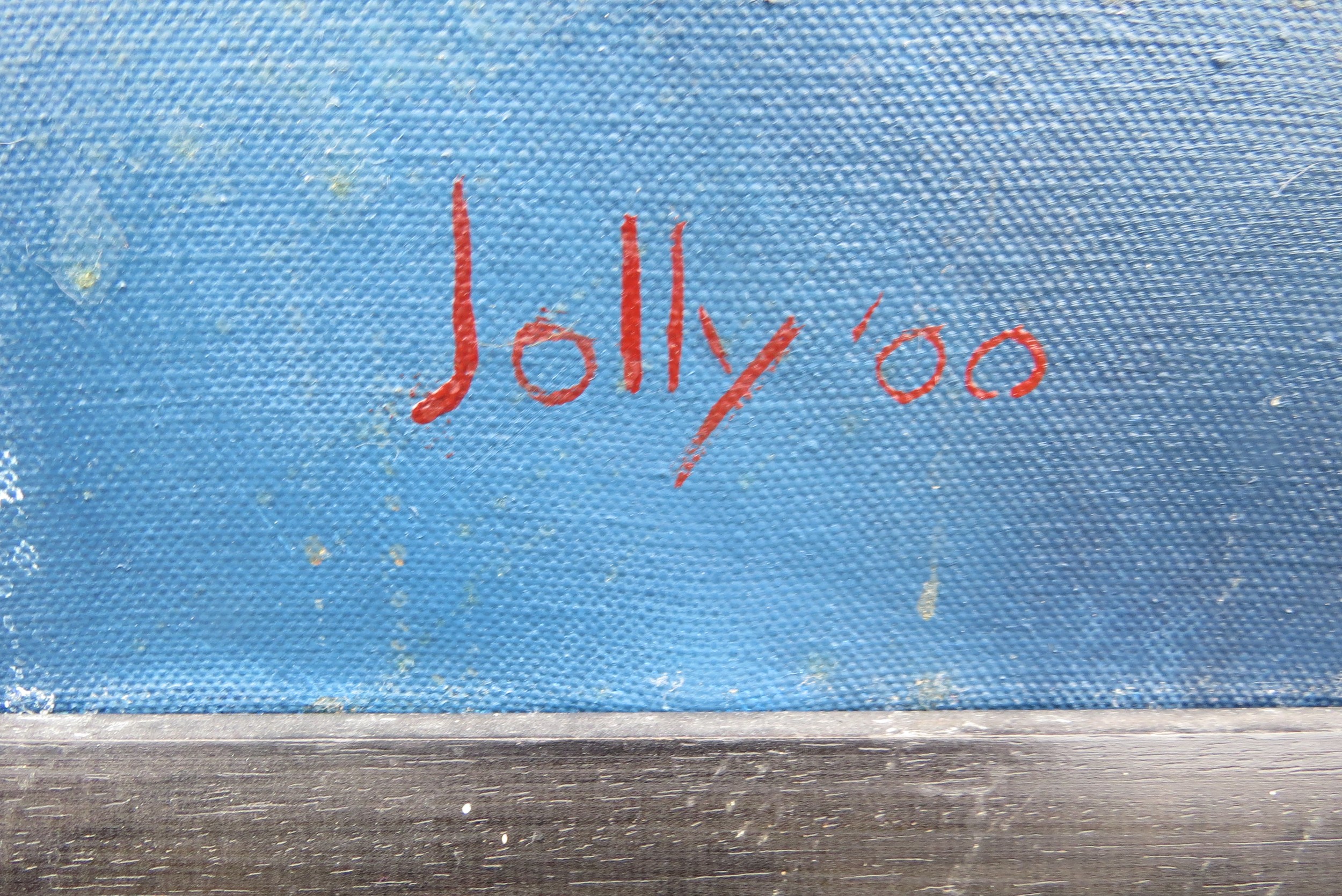 NICHOLAS JOLLY (b.1962) (ARR) A framed oil on canvas titled 'The Family'. Signed lower right and dat