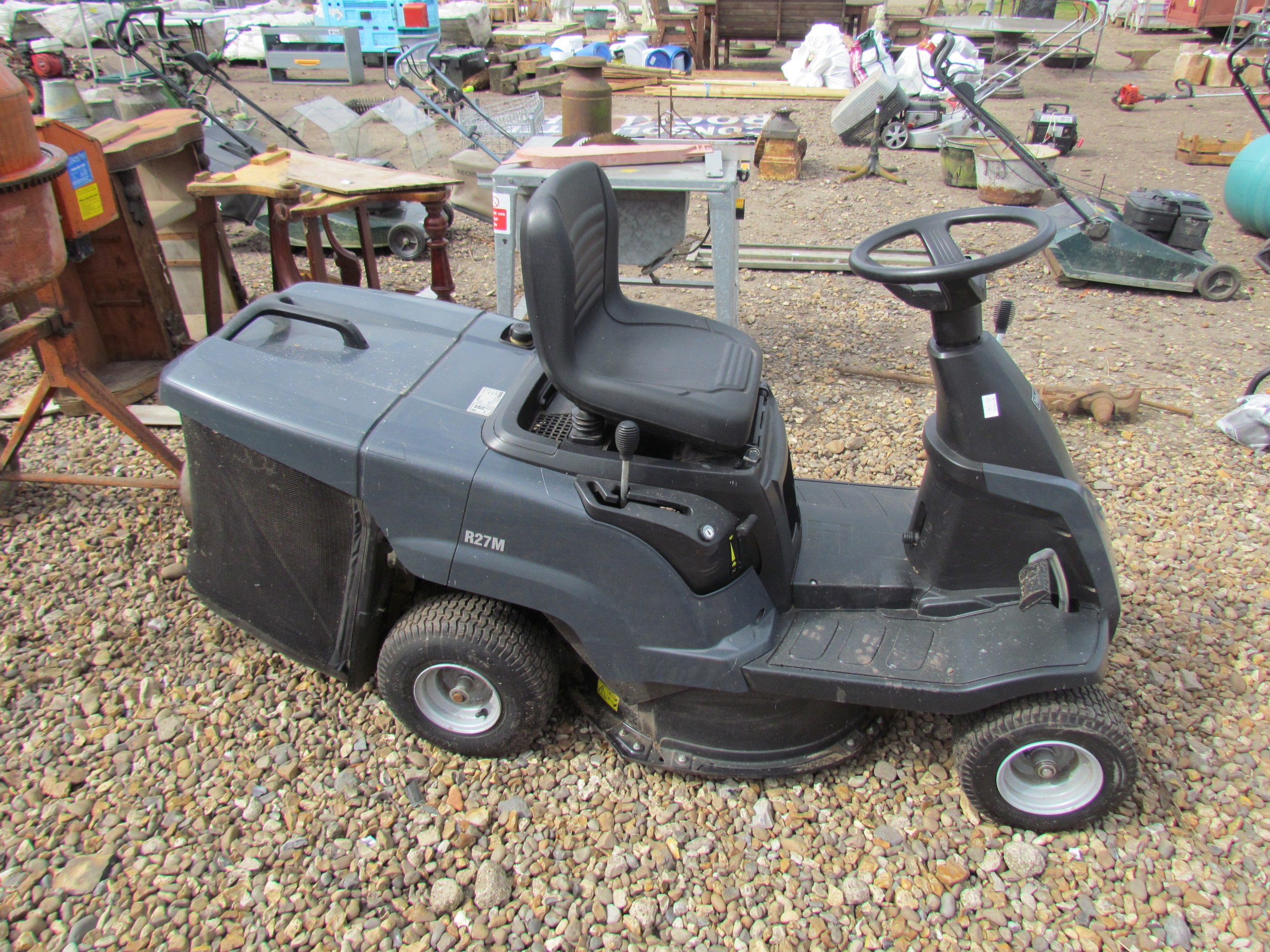 A Mountfield R27M MJ66E ride-on mower with collector