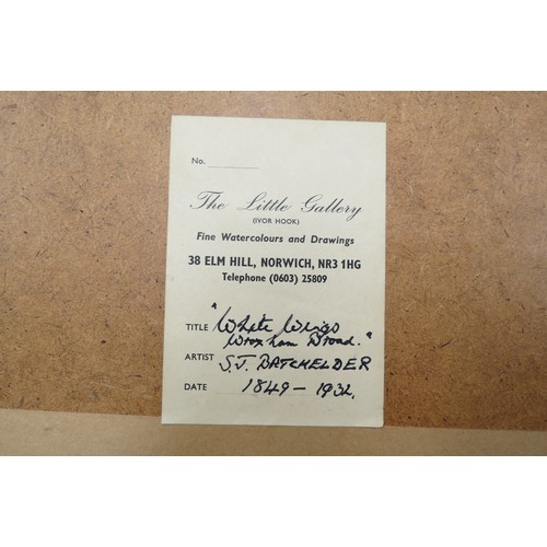 STEPHEN JOHN BATCHELDER (1849-1932): A watercolour - 'White Wings ...