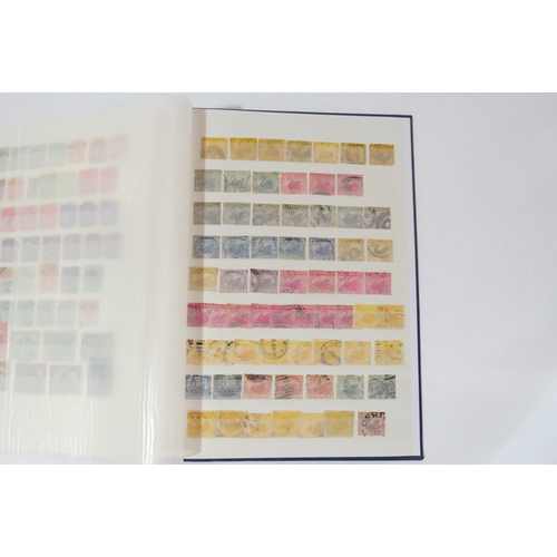 A stamp stock book containing British and Commonwealth stamps (R) £35
