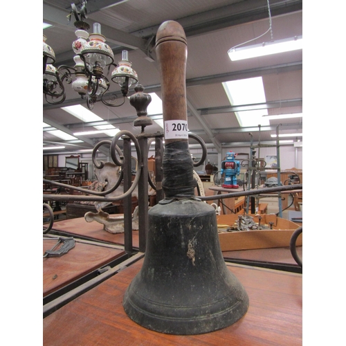 A cast iron hand bell