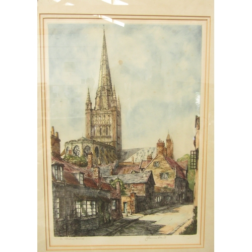 John Lewis Stant (1905-1964): "The Cathedral Norwich", pencil signed ...