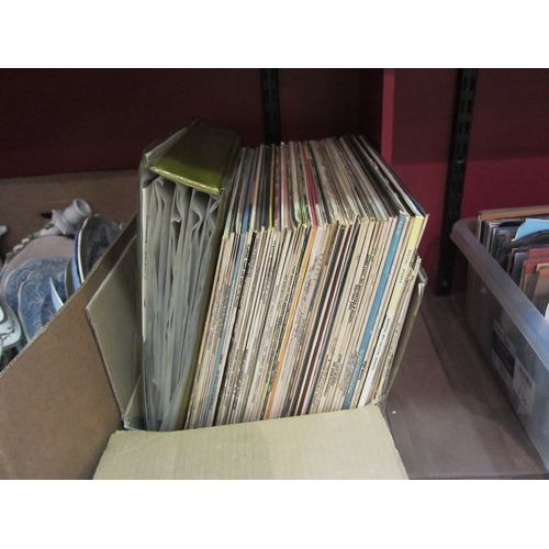 A collection of vinyl LP records including classical examples (C)