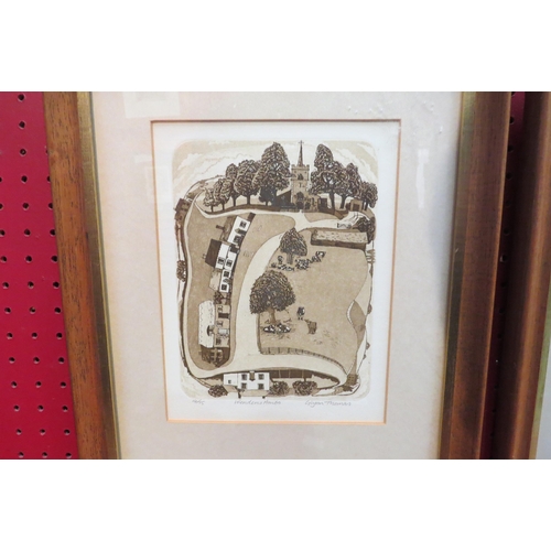 Glynn Thomas. Two etching and aquatints "Wendens Ambo" No. 14/75 and ...