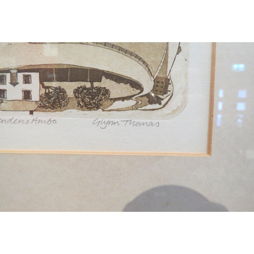 Glynn Thomas. Two etching and aquatints "Wendens Ambo" No. 14/75 and ...