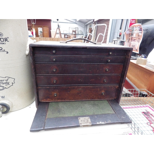 A mahogany "Neslein" tool chest