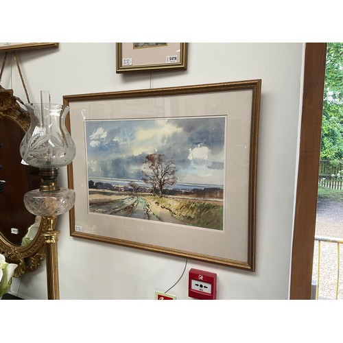 DAVID TALKS (b.1937): "Late Autumn, North Norfolk", watercolour, signed ...