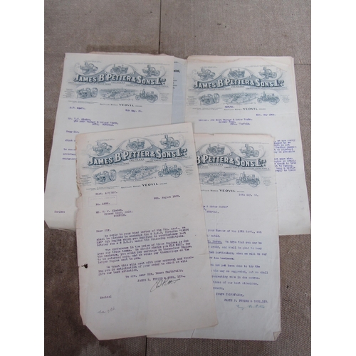 A collection of early 1900s letters with 'James B. Petter & Sons ...