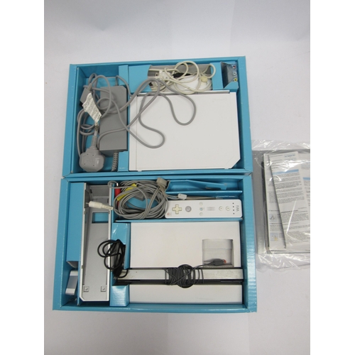 A boxed Nintendo Wii computer games console with U Draw Game Tablet, DJ ...