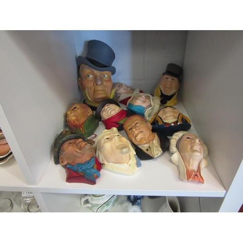 Eleven Bossons and Bosson style plaster wall masks to include Fagin ...