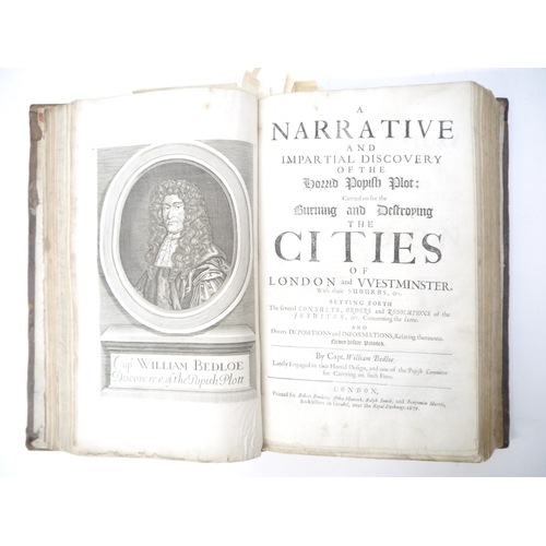 (Popish Plot.) A bound volume containing seventeen assorted Popish Plot ...