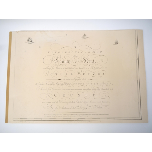 'A Topographical Map of the County of Kent', Lympne Castle, Harry ...