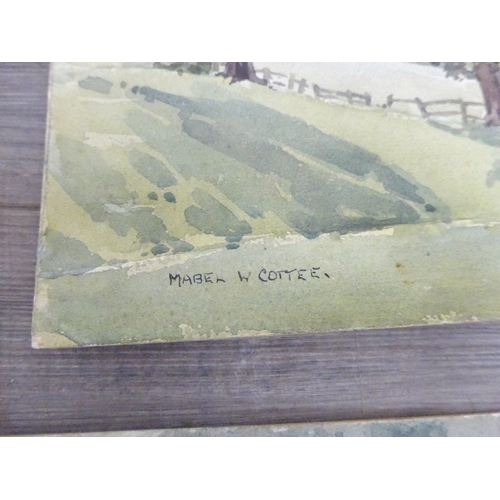 Mabel Winifred Cottee - four original unframed watercolour paintings ...