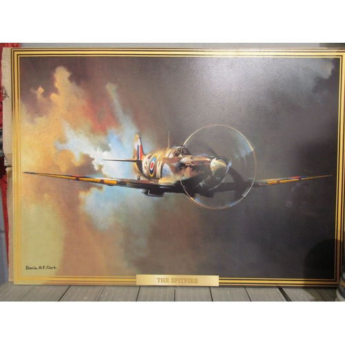 A limited edition Barrie A.F. Clark print - 'The Spitfire' and four ...