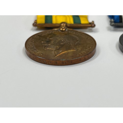 A WWI pair of medals named to 6366 A. SJT. H.S. BATES R.E., together ...