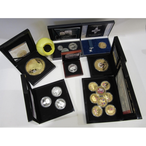 A collection of Bradford Exchange coin presentation sets including gold ...