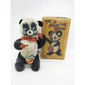 A mid 20th Century Fuji Press Kogyosho (Japan) clockwork plush covered ...