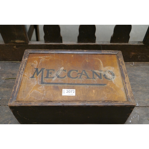 A box of retro Meccano with original screwdriver and spanner