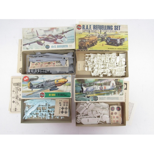 A collection of boxed Airfix 1:72 scale military aircraft plastic model ...