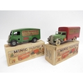 Two Triang Minic clockwork tinplate Minic Transport vans, comprising ...