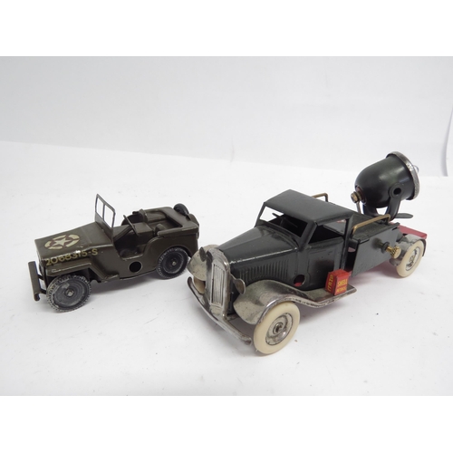 Two Triang Minic clockwork tinplate military vehicles, comprising 49ME ...