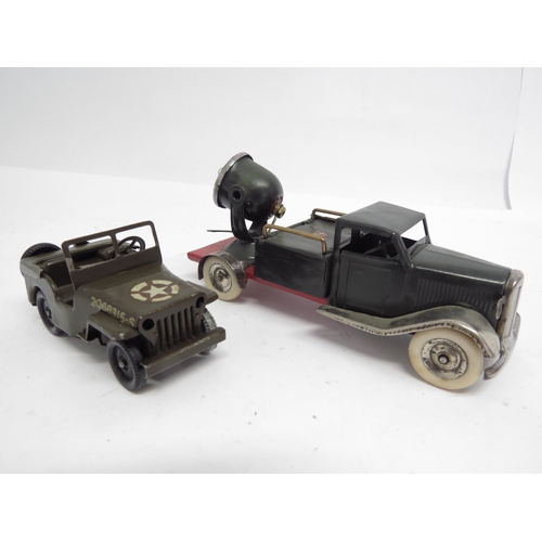 Two Triang Minic clockwork tinplate military vehicles, comprising 49ME ...