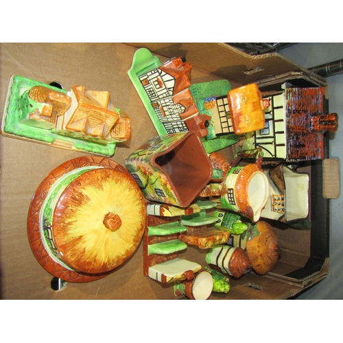 A collection of cottage wares - Empire Ware, Devon Ware, Beswick, Price ...