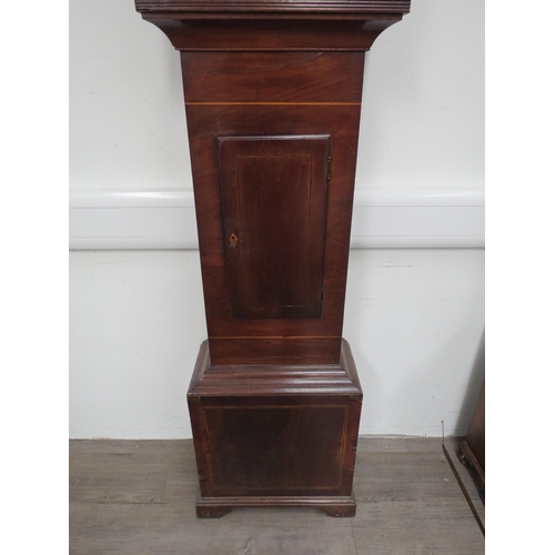 A mahogany satinwood and ebony inlaid cased longcase clock by James ...